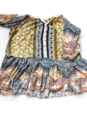 Free People | Dresses | Free People Womens Multi And Green Dress | Poshmark